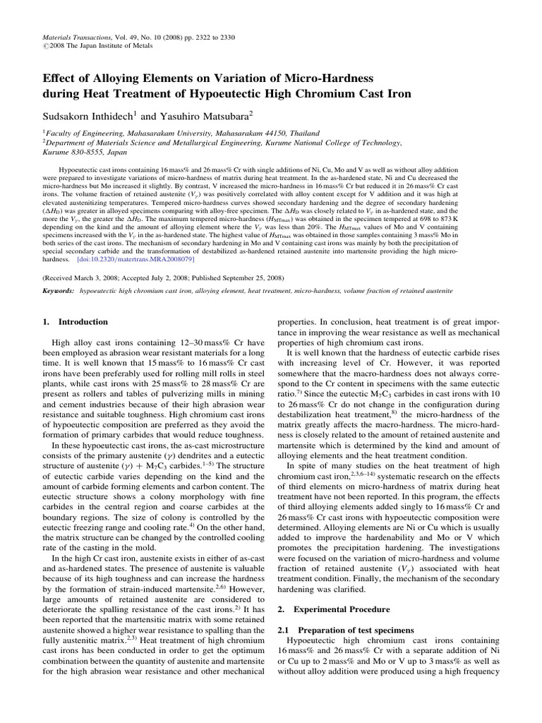 P1 | PDF | Heat Treating | Cast Iron