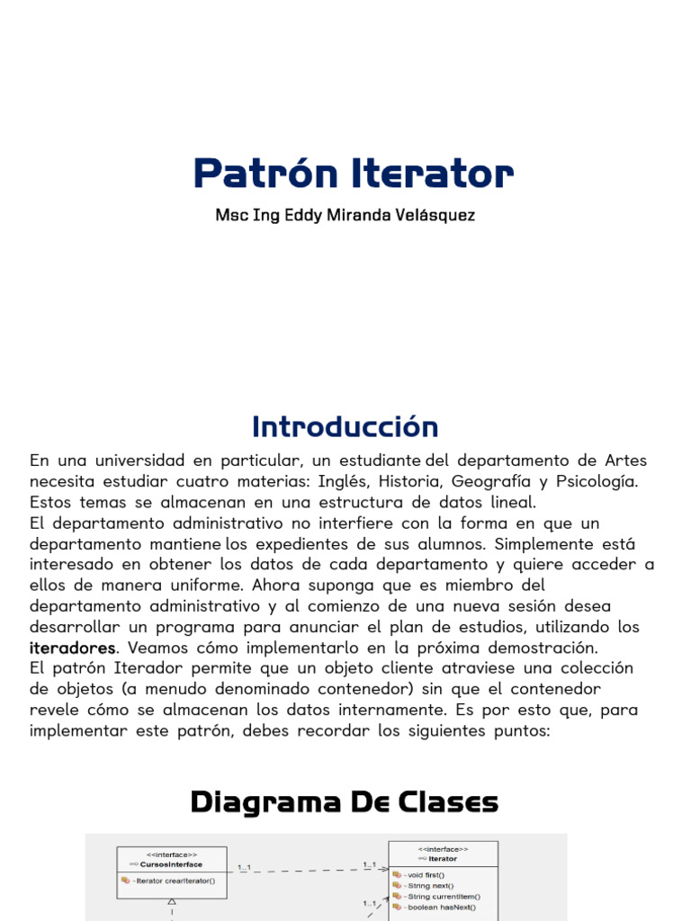 S14 DP 2401 Patron Iterator | PDF | Arte | Tecnología