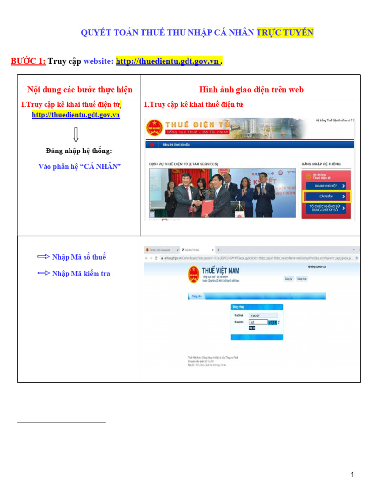 HƯỚNG DẪN TỰ QUYẾT TOÁN THUẾ TNCN | PDF