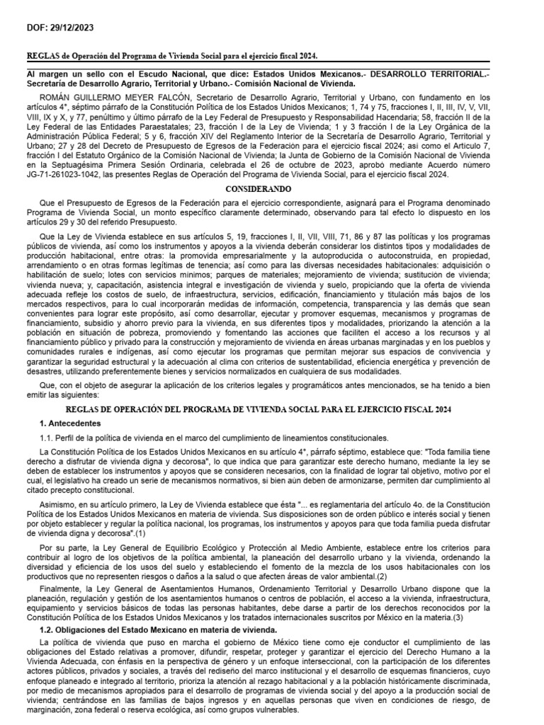 DOF - Diario Oficial de La Federaci N | PDF | México