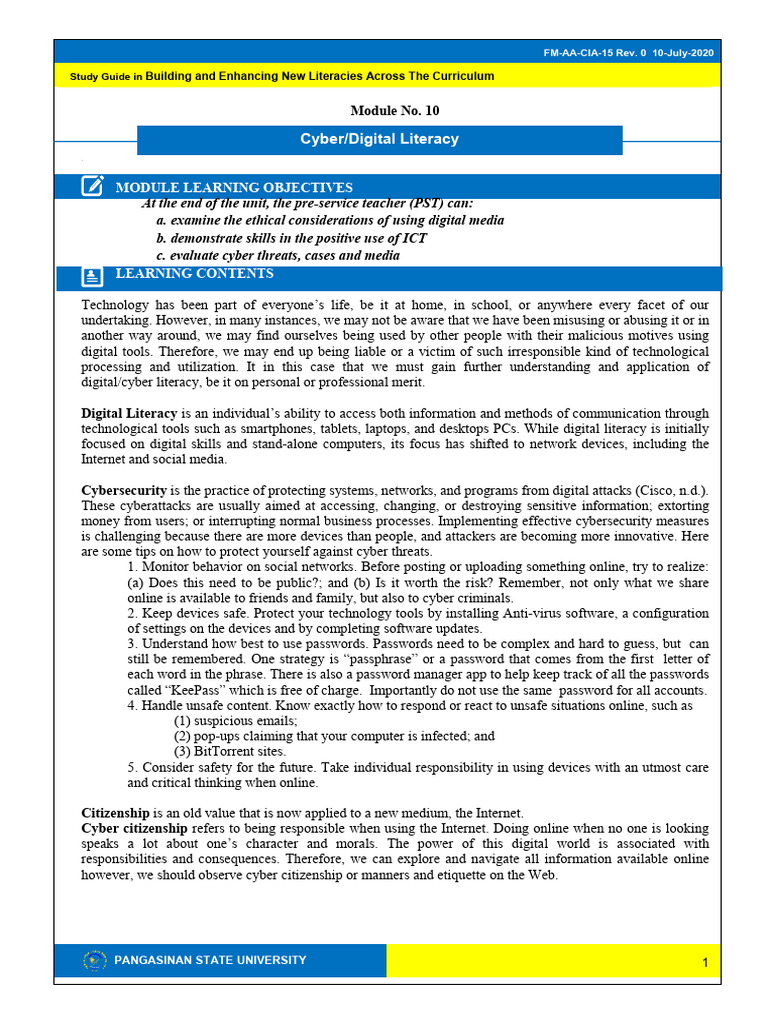 ProfEd - SG10 | PDF | Cyberspace | Computing
