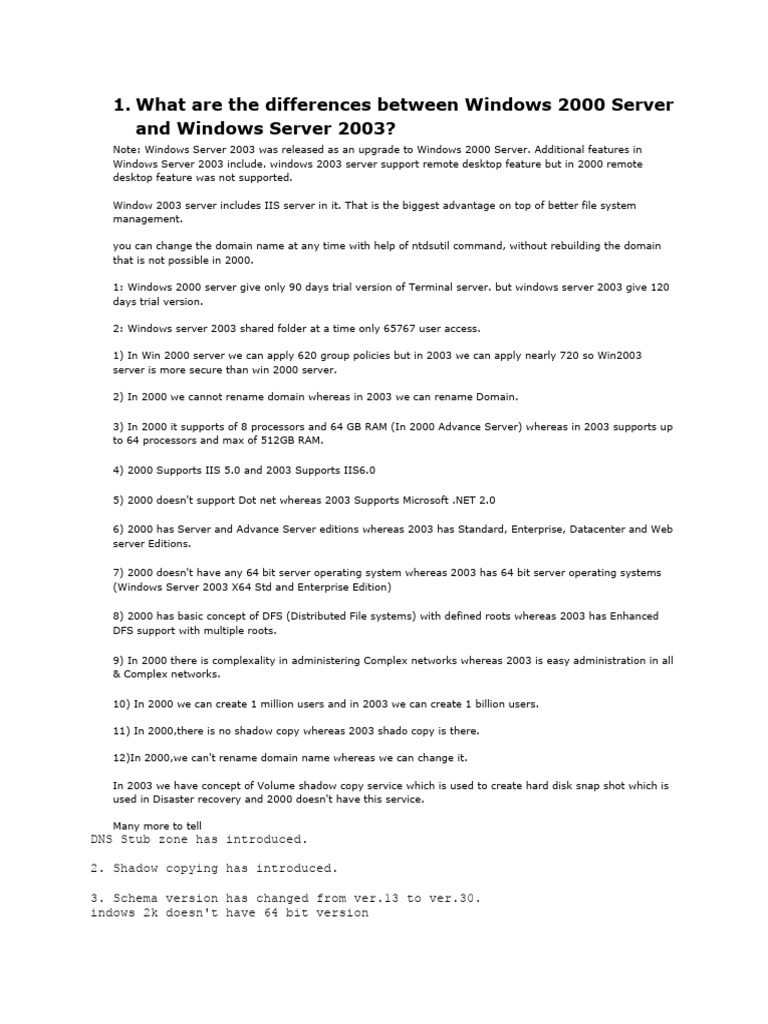 Interview Question5 | PDF | Windows Server 2003 | Backup