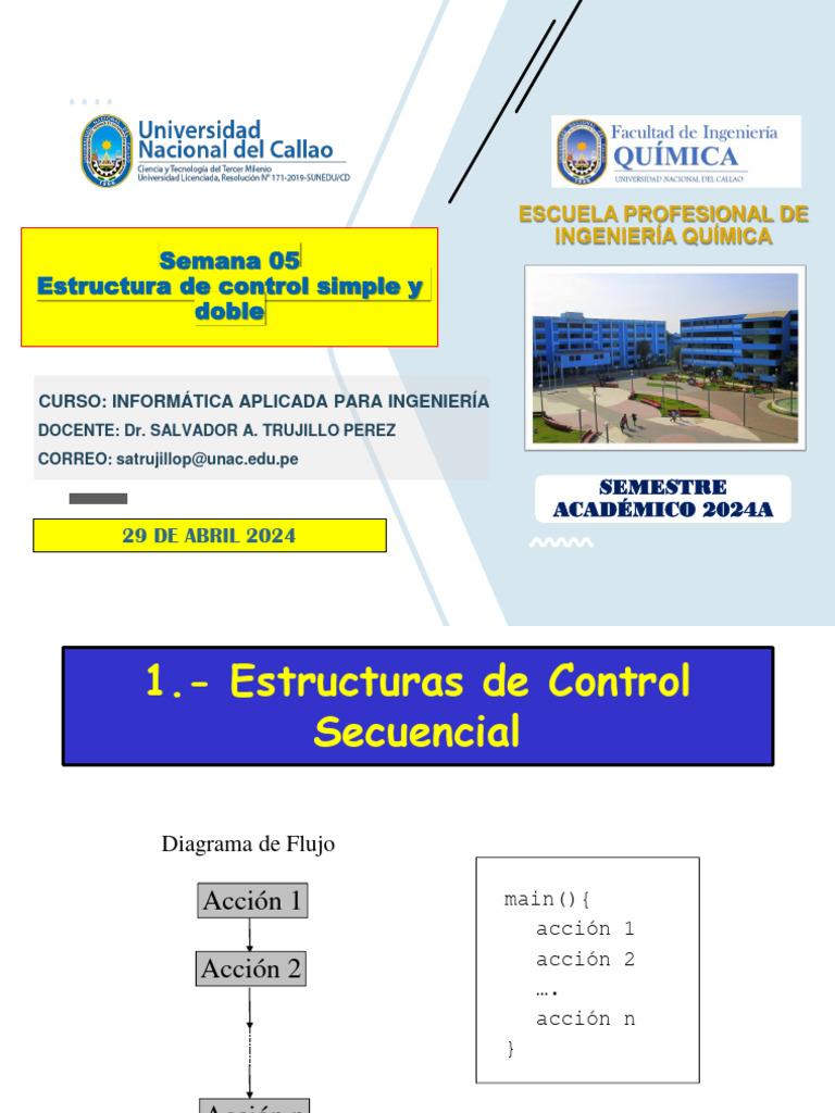 5ta-Estruc de control-Simple-Doble 2024A | PDF | Flujo de control | Básico