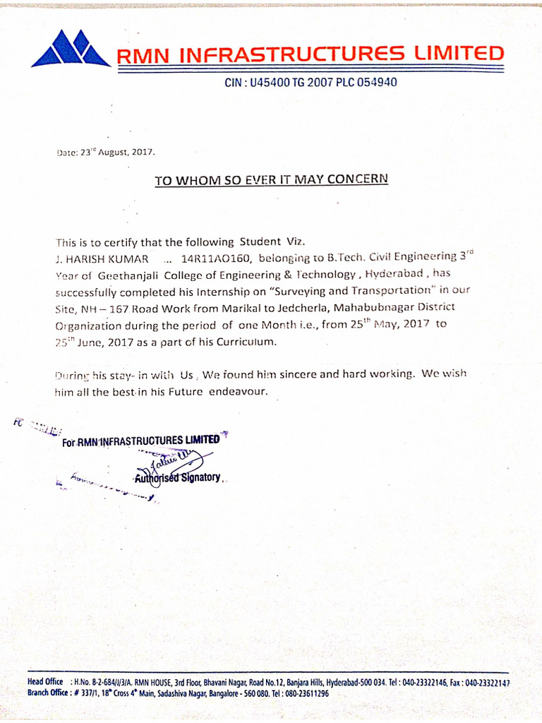 Experience Certificate | PDF