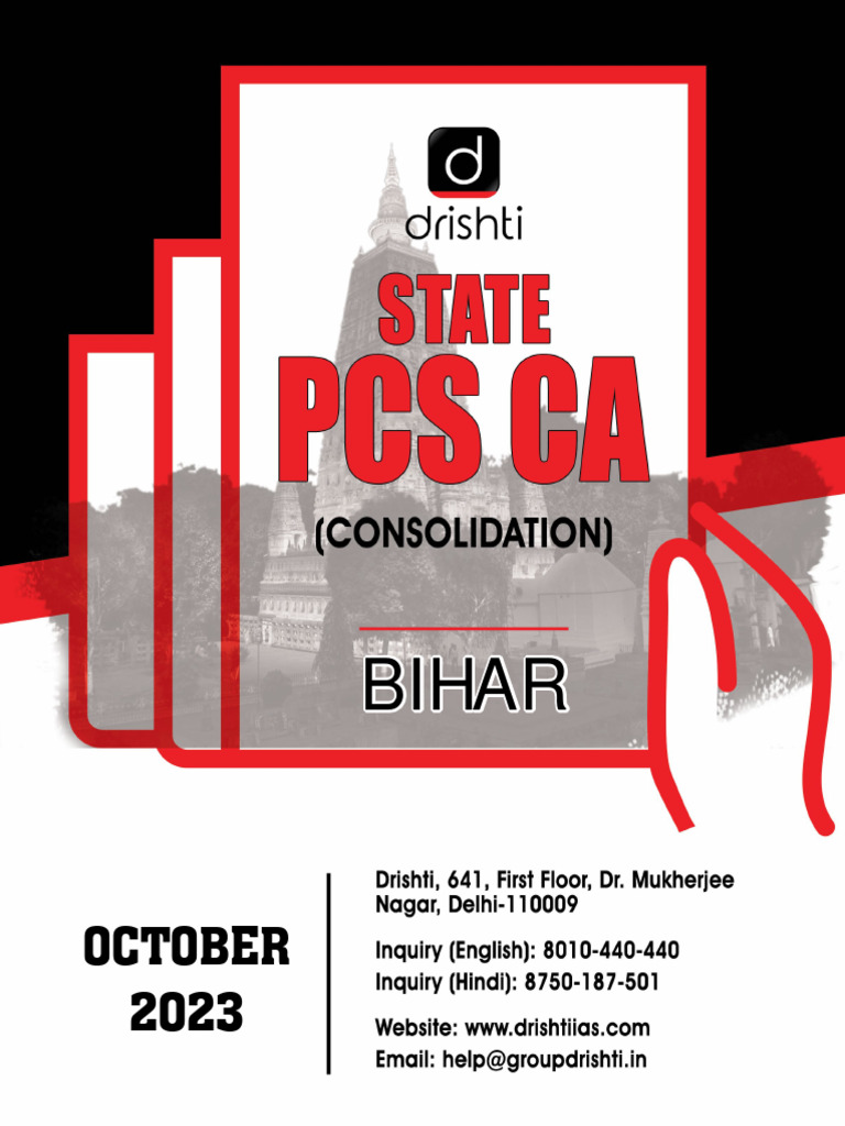 State PCS CA Consolidation (Bihar) October 2023 | PDF