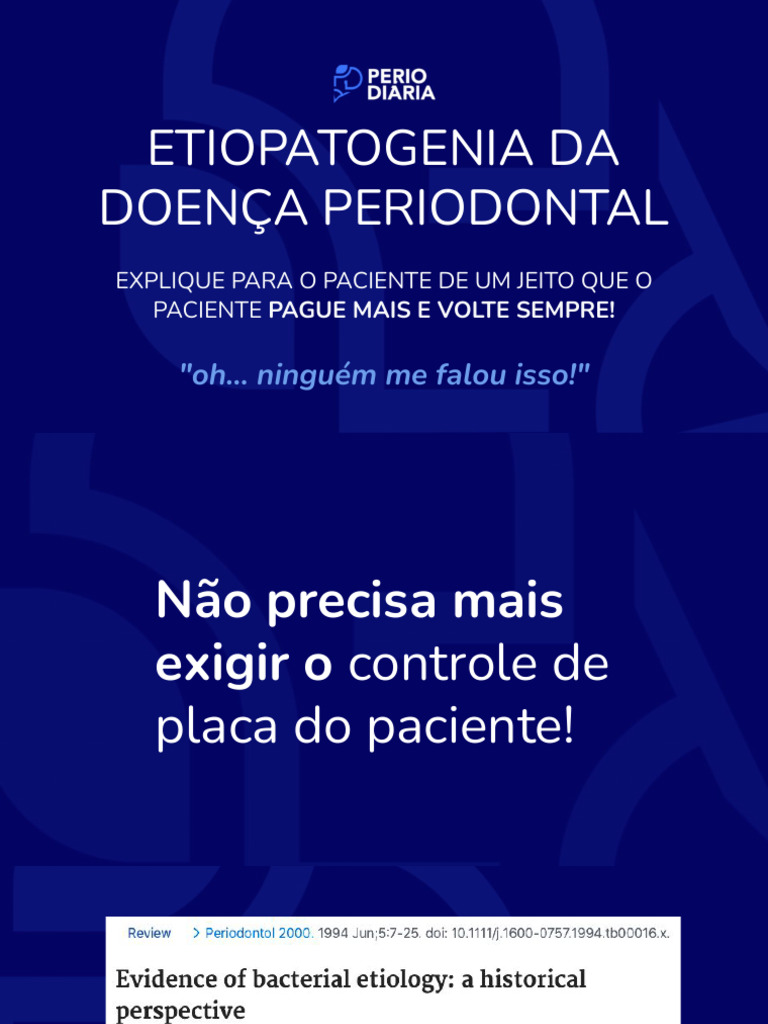 Material Complementar Aula 1 - Workshop Da Perio Valorizada | PDF | Sistema de saúde | Biologia