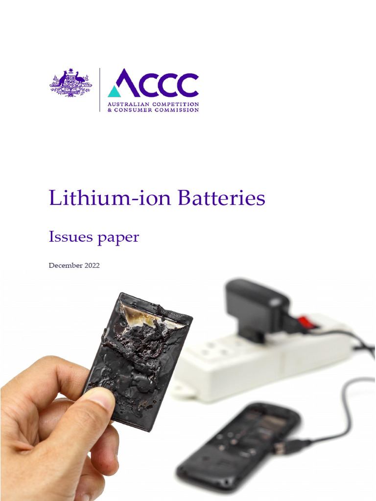 ACCC Lithium-Ion Batteries Issues Paper | PDF | Lithium Ion Battery | Anode
