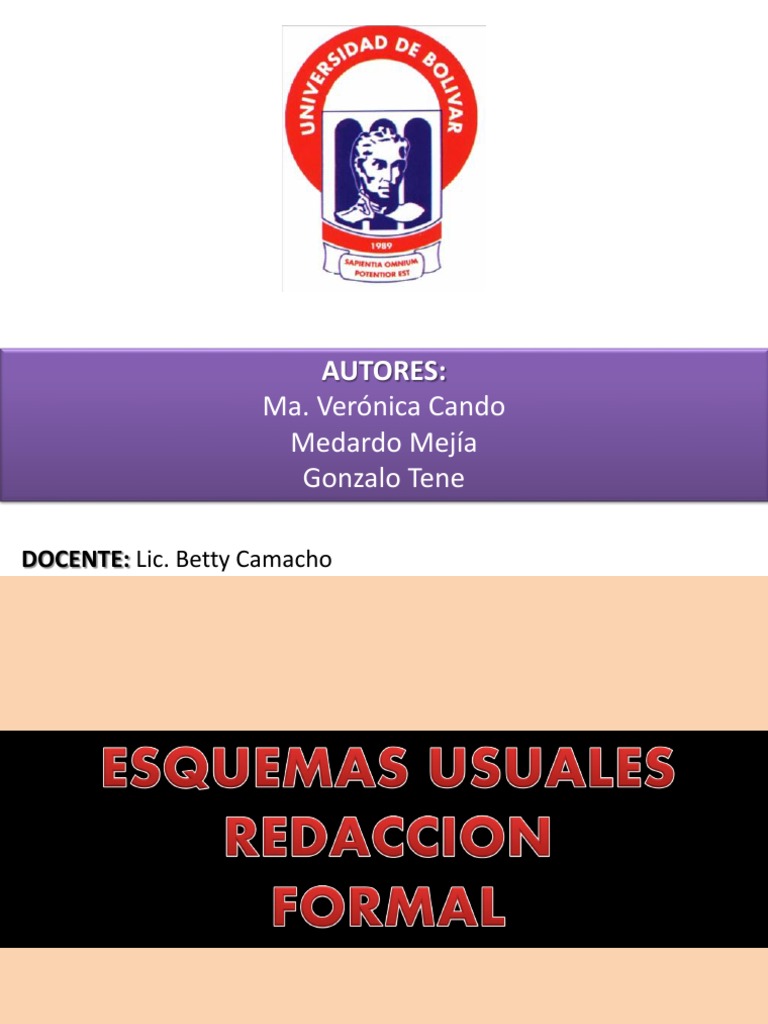Esquemas Usuales de Redaccion Formal | PDF | Cognición | Comunicación