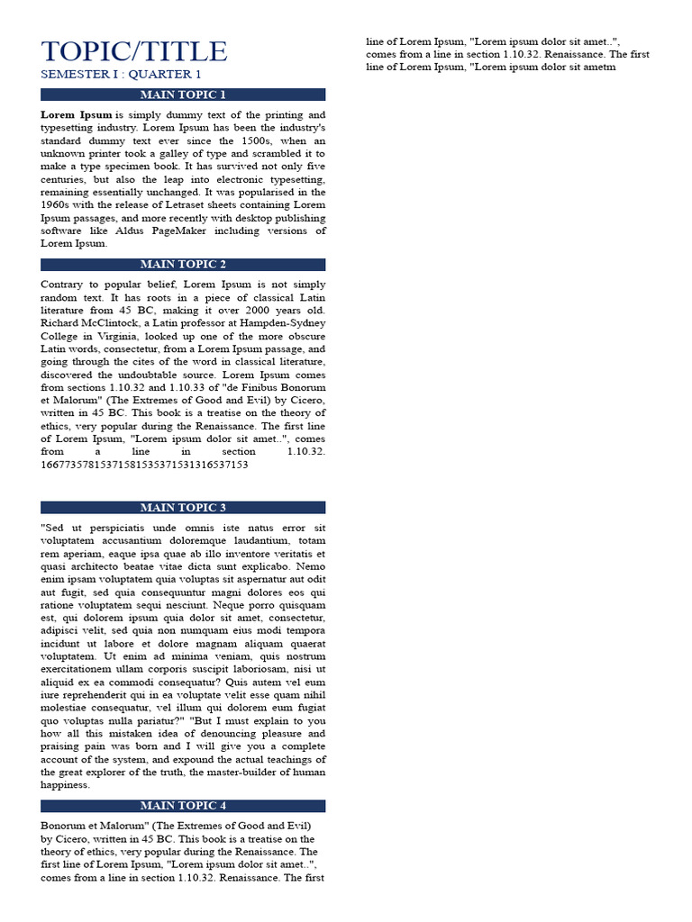 b5 Notes Layout | PDF