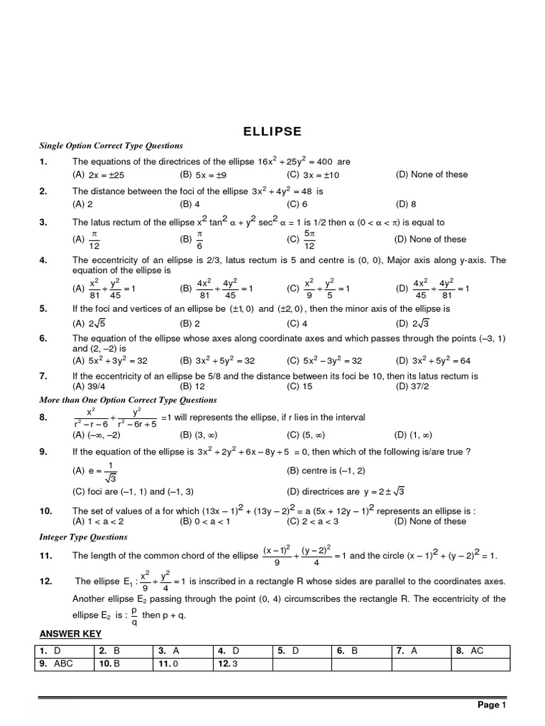 Ellipse Pdf Ellipse Perpendicular
