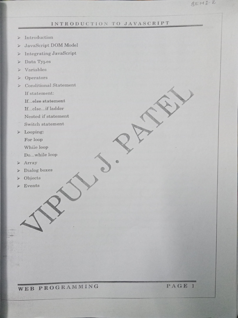 JavaScript Notes by SR Sir | PDF