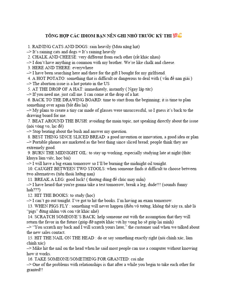 T NG H P Các Idiom | PDF