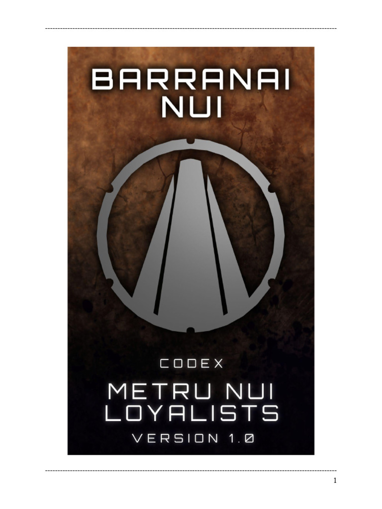 Metru Nui Loyalists Codex | PDF | Infantry | Military