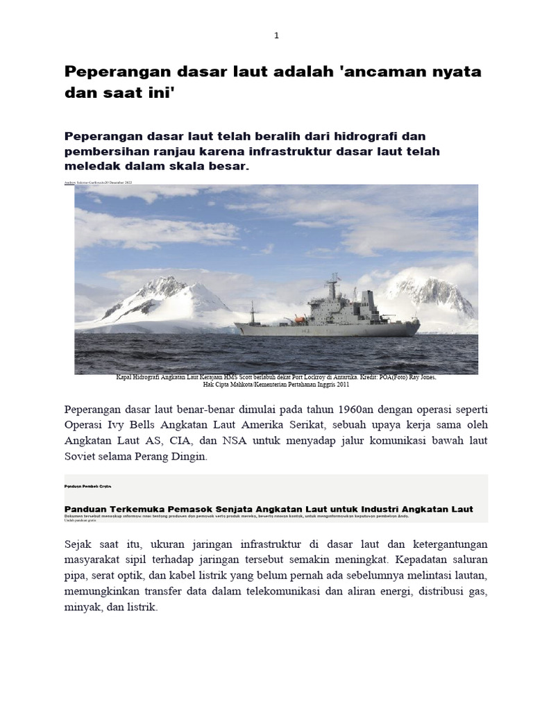 Peperangan Dasar Laut | PDF