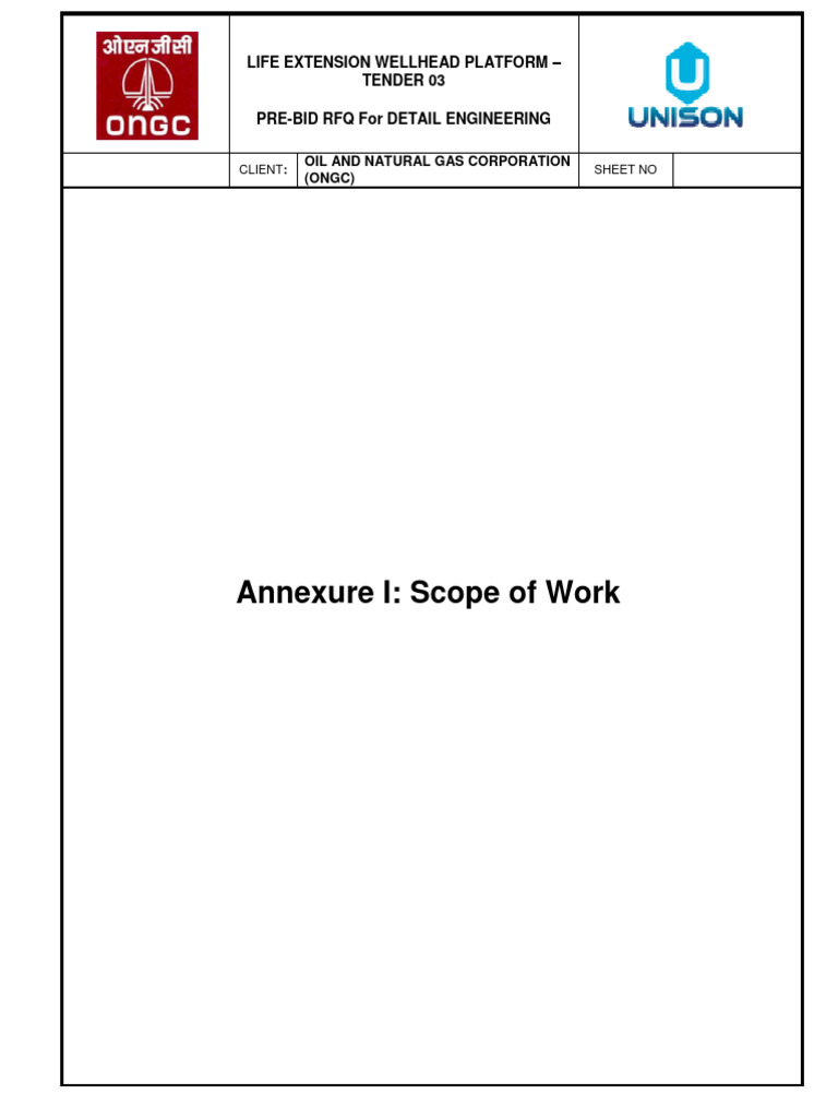 Annexure I Scope of Work | Download Free PDF | Specification (Technical Standard) | Valve