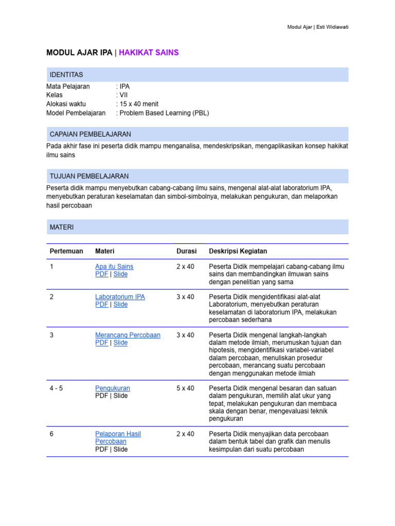 Modul Ajar Ilmu Pengetahuan Alam (IPA) - Mengenal Hakikat Sains Sebagai ...