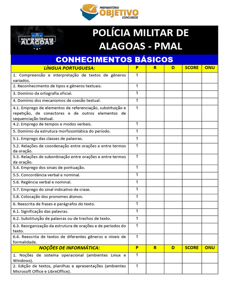 Edital Verticalizado - Policia Militar de Alagoas - Pmal | PDF ...