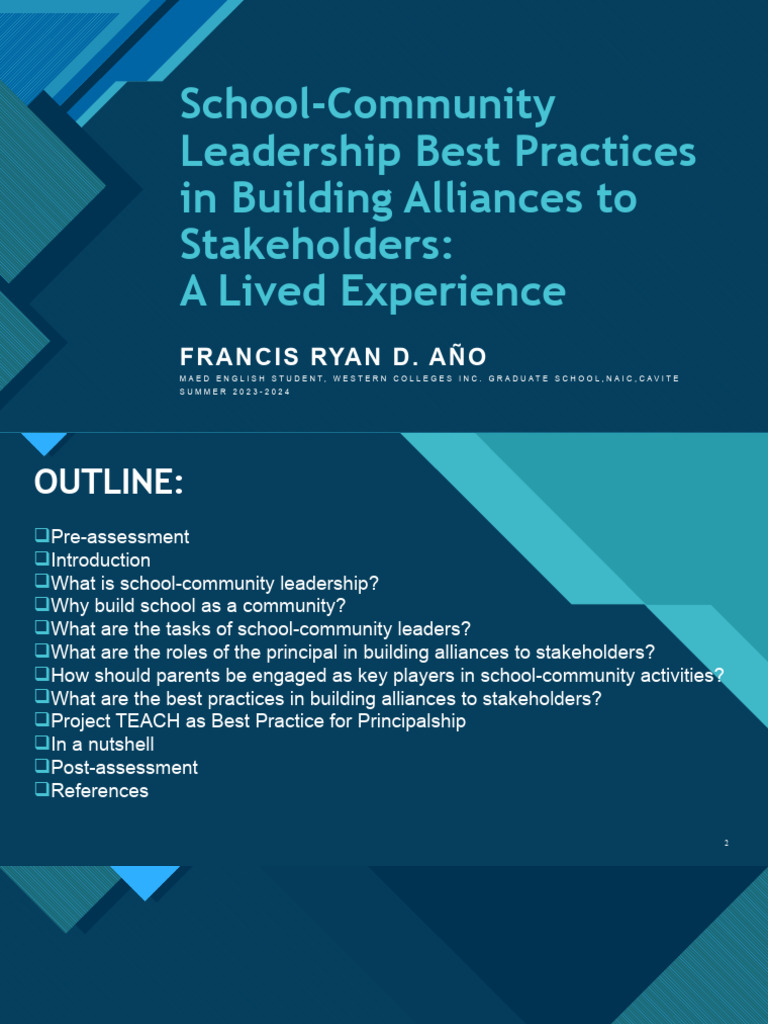 Best Practices for School-Community Leadership | PDF | Leadership ...