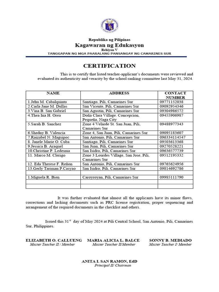 Certification-Teacher-Applicants | PDF | Postgraduate Education | Diploma