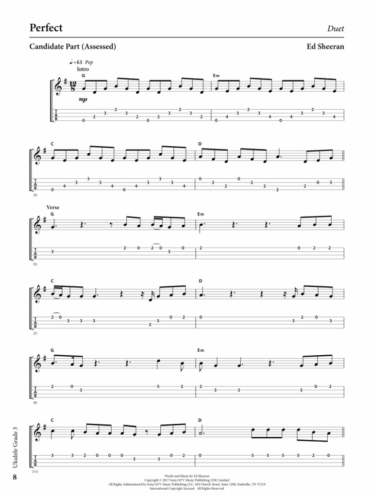 Ukulele Grade Three Sample 2020 | PDF
