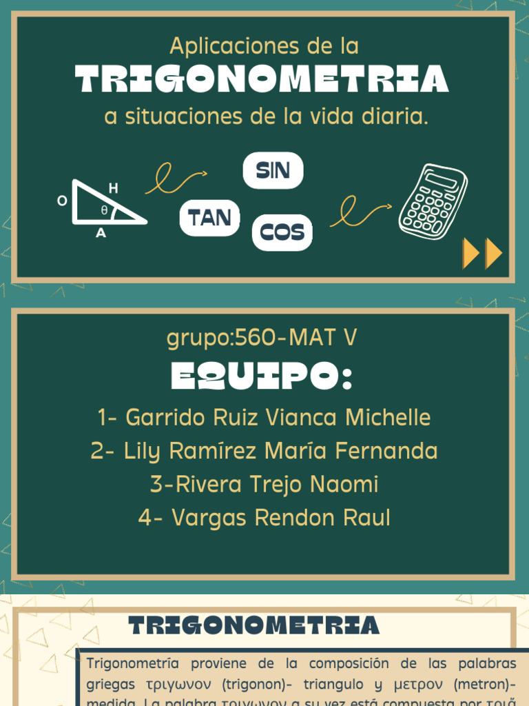 Aplicaciones de La Trigonometria en La Vida Cotidiana | PDF | Trigonometría | Triángulo