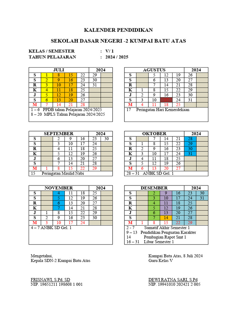 Kalender Pendidikan | PDF