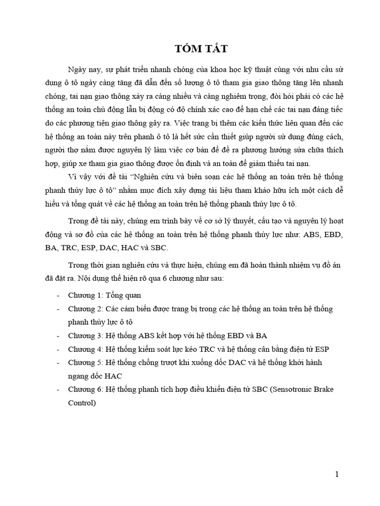 (123doc) Nghien Cuu Va Bien Soan Cac He Thong An Toan Tren He Thong Phanh Thuy Luc o To Do An ...