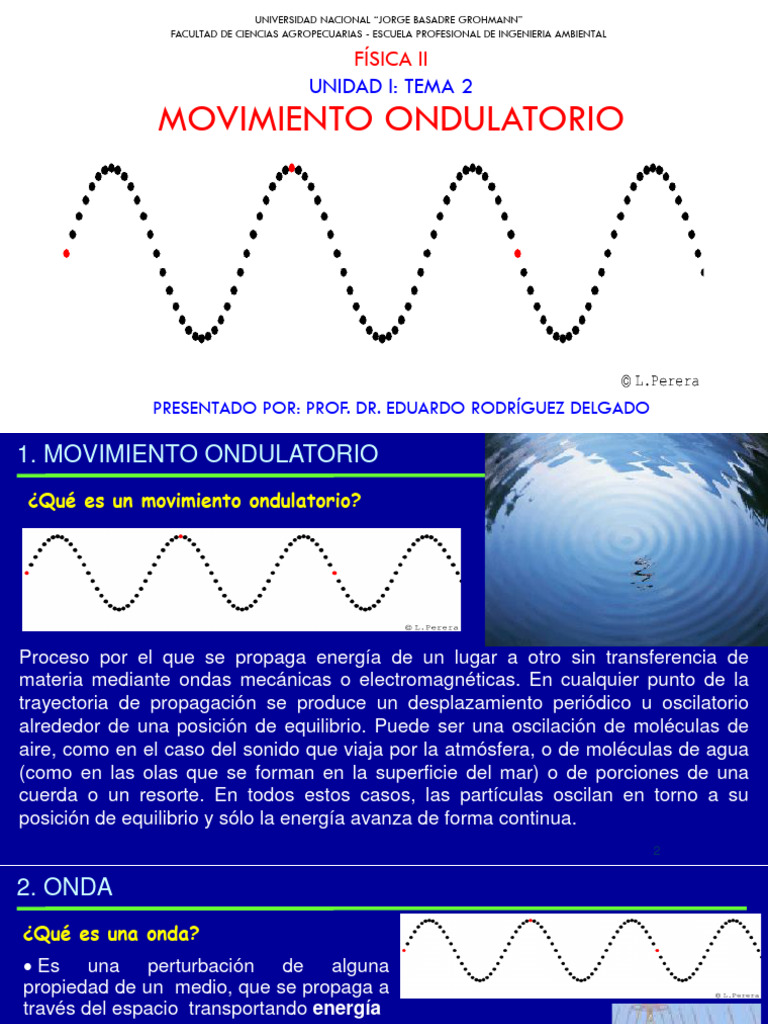 Movimiento Ondulatorio | PDF | Olas | Ligero