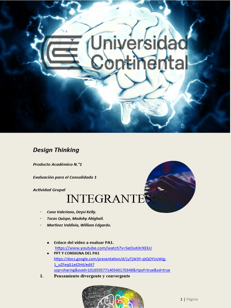 c1 Cuno Valeriano Deysi 8 | PDF | Pensamiento | Innovación