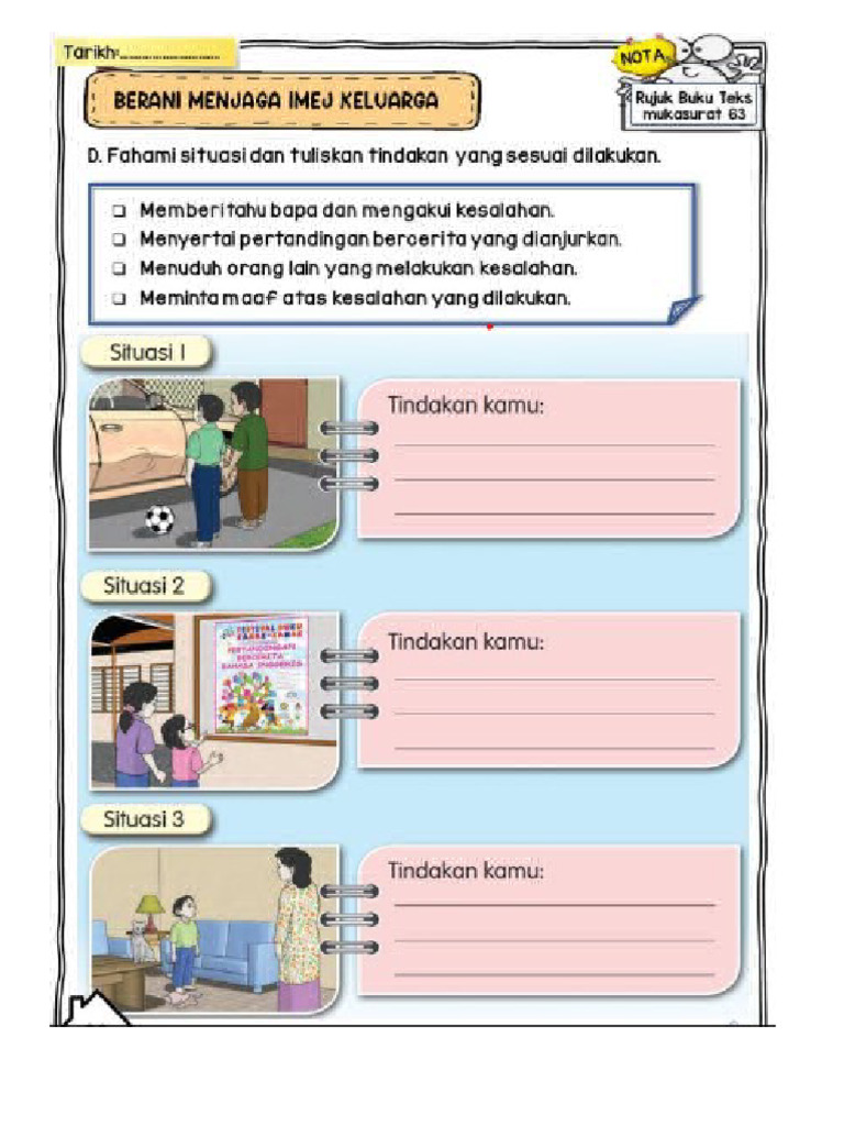Moral Tahun 2 Berani Menajaga Nama Baik Keluarga | PDF