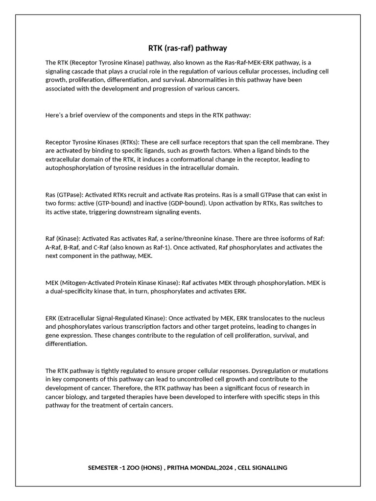Ras Raf Pathway | PDF | Self-Improvement