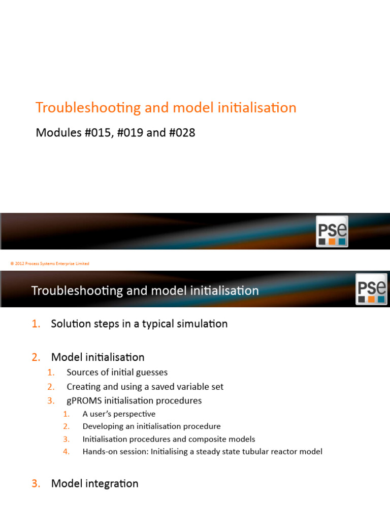 015 019 028 Troubleshooting And Model Initialisation Pdf Diffusion Equations