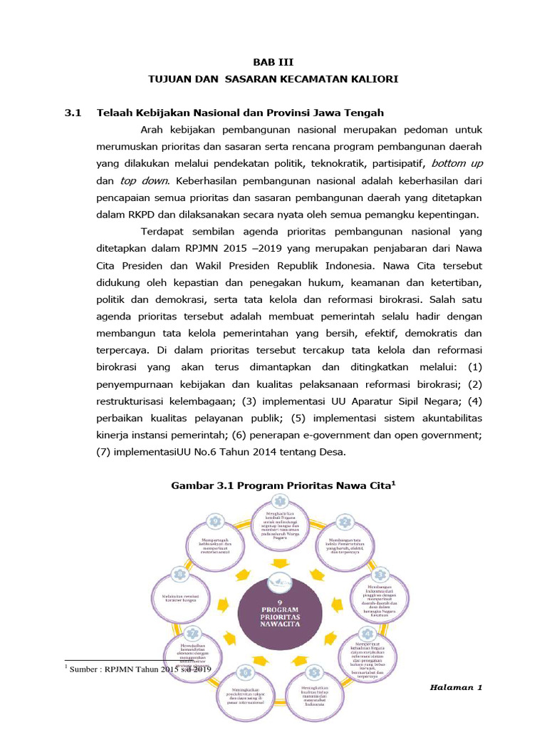 Bab 3 Renja Kaliori 2019 | PDF | Bisnis