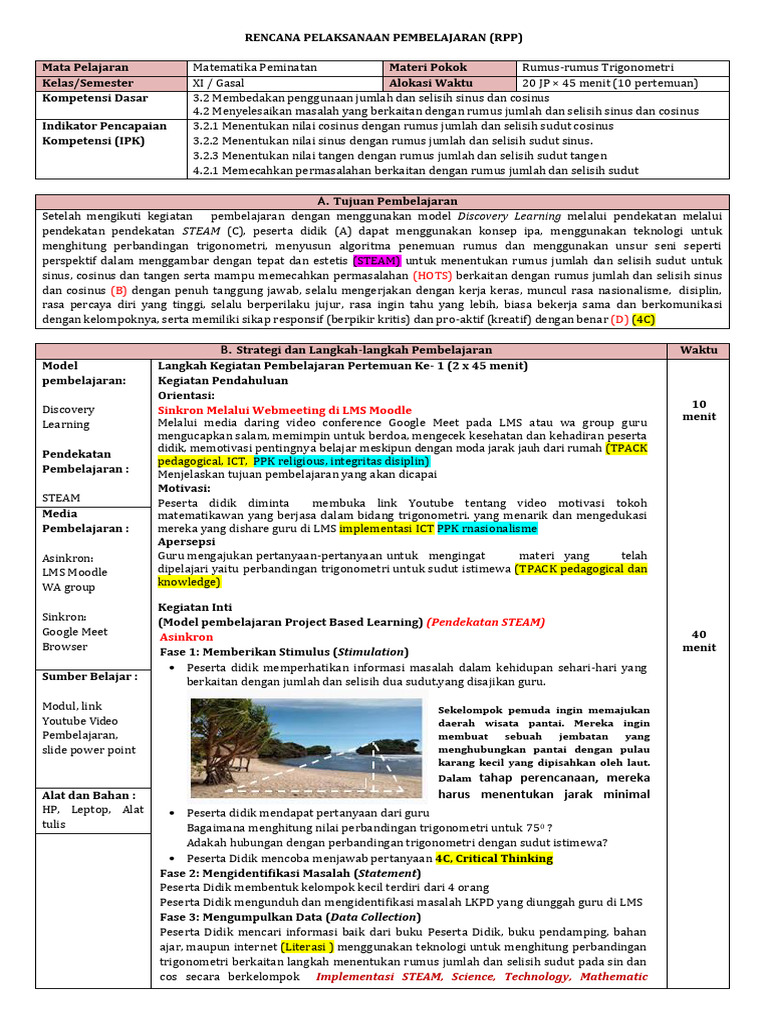 Novi Arum Sari - Rencana Pelaksanaan Pembelajaran 3 Pertemuan | PDF | Karier & Perkembangan
