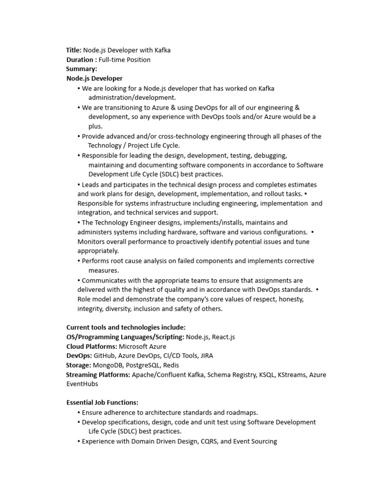 Software Engineer_ backend_Node.js _ | PDF | Systems Architecture | Engineering