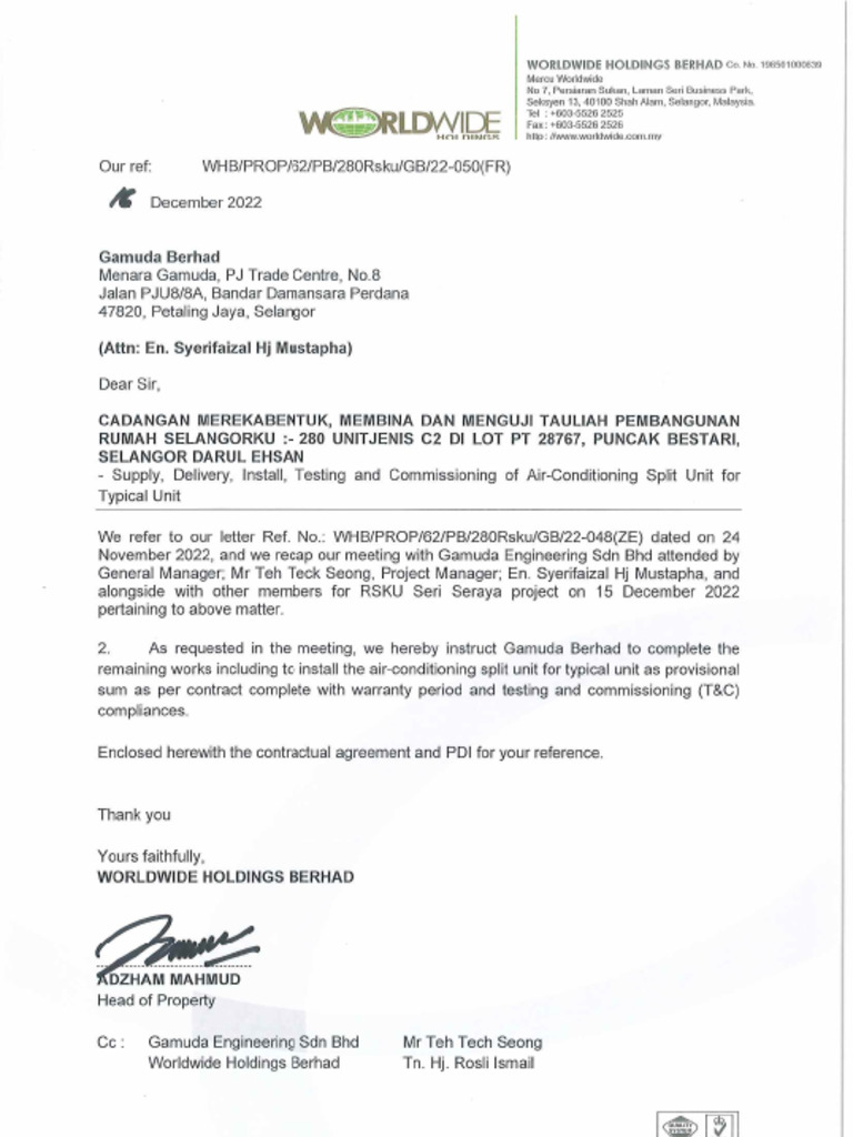 221216 - Supply, Delivery, Install, Testing and Commissioning of Air ...