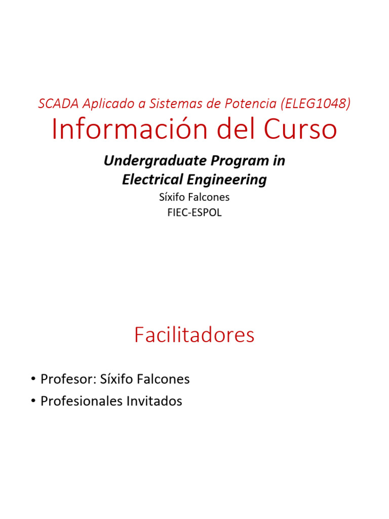 01 SCADA Course Guidelines-1 | PDF | Scada | Informática