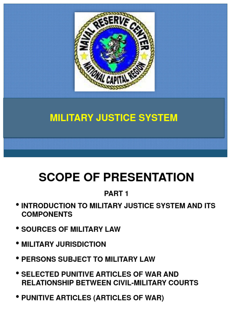 Military Justice System | PDF | Military Justice | Court Martial