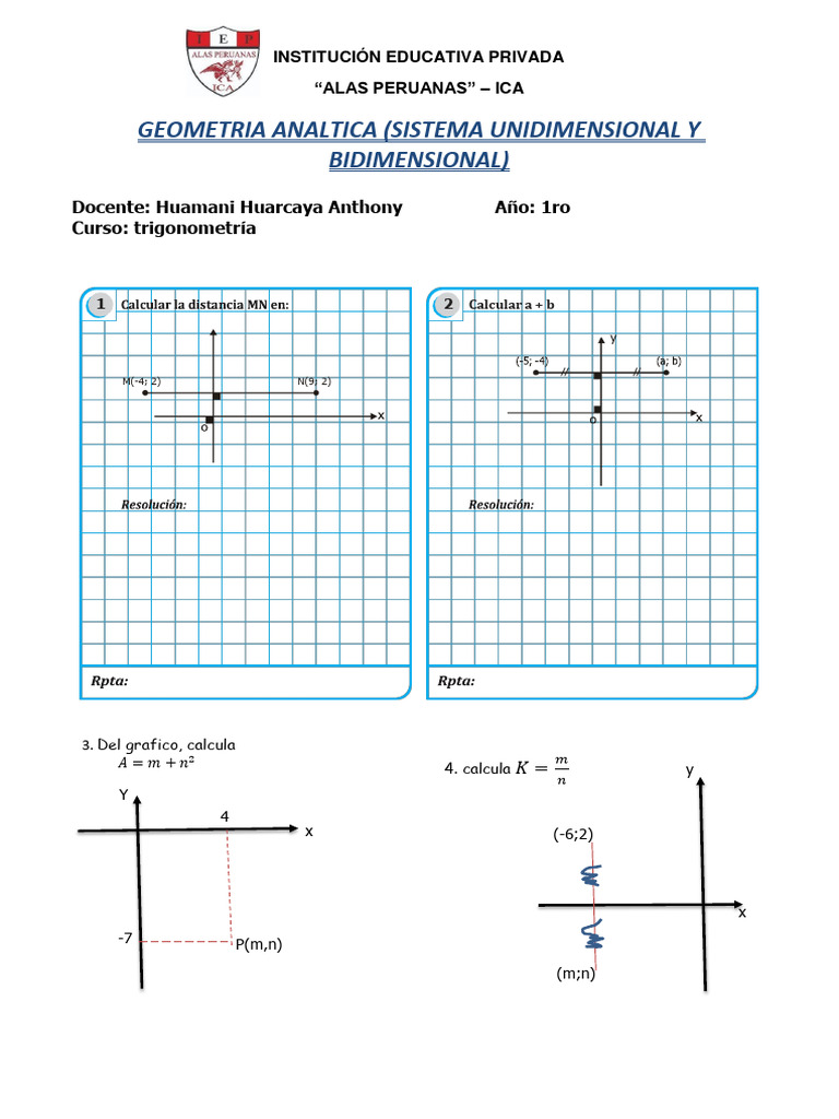 11 Sistema Unidimensional y Bidimensional | PDF