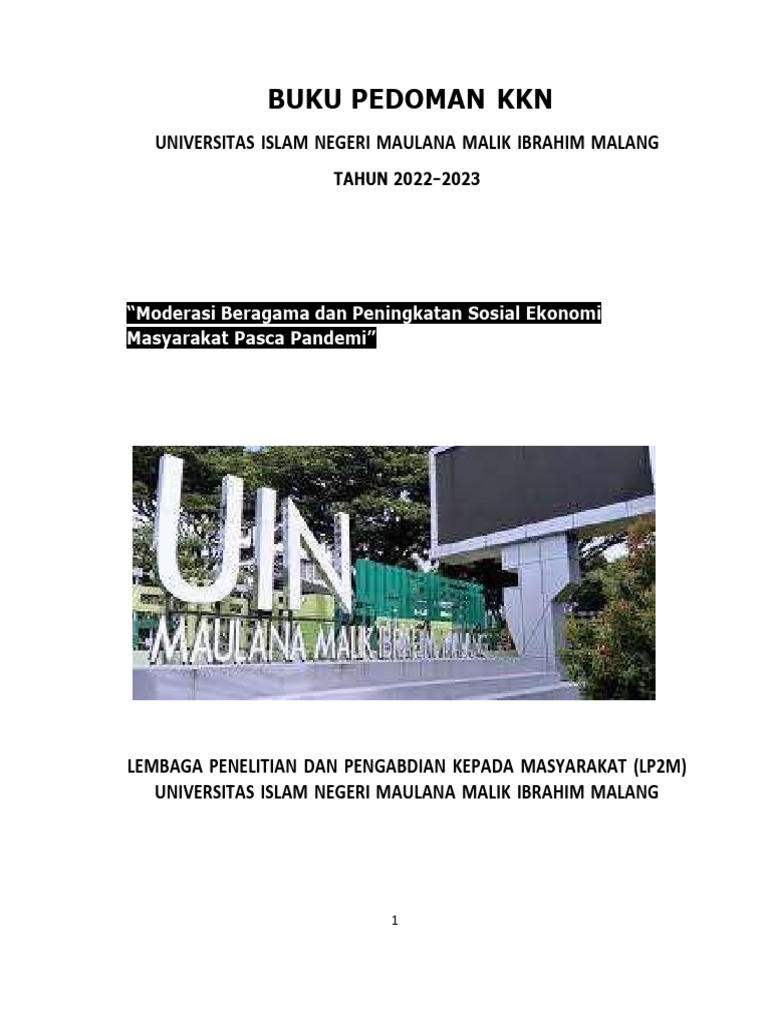 Buku Pedoman KKN 2022 2023 1 | PDF