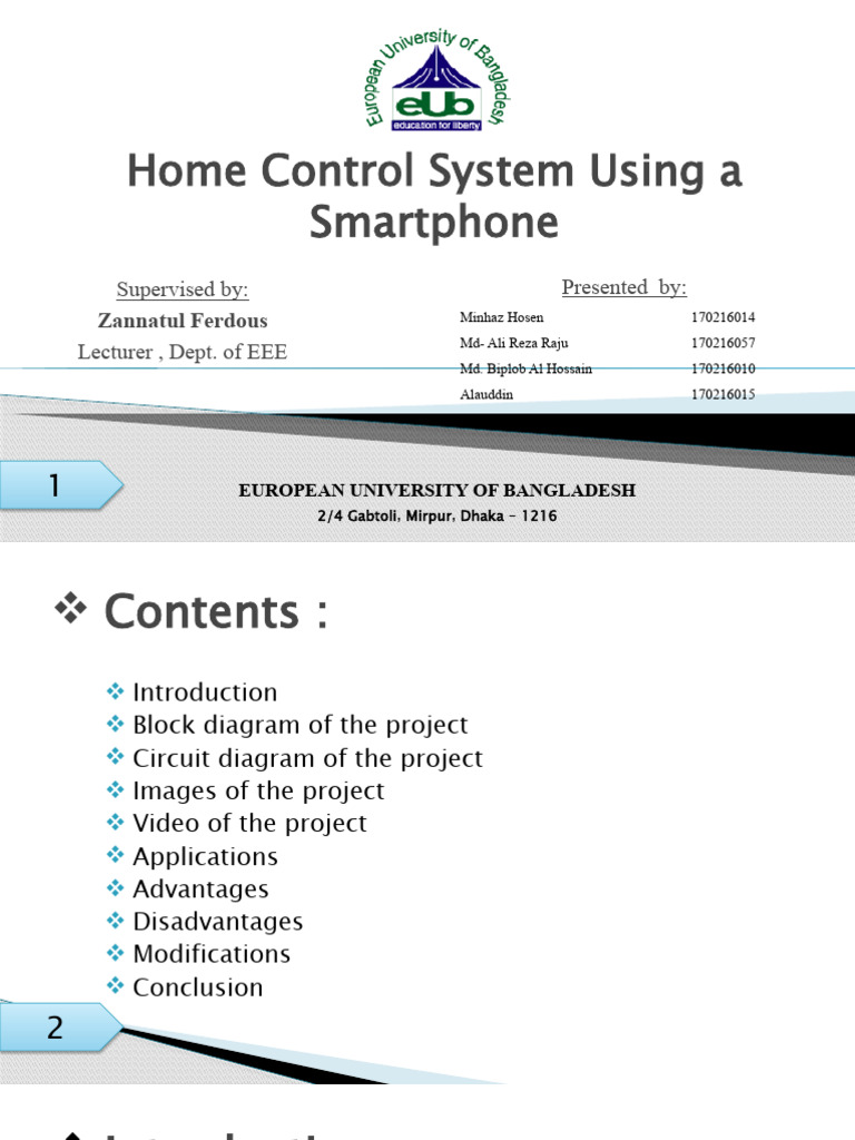 Bluetooth Control Home Automation | PDF | Home Automation | Bluetooth
