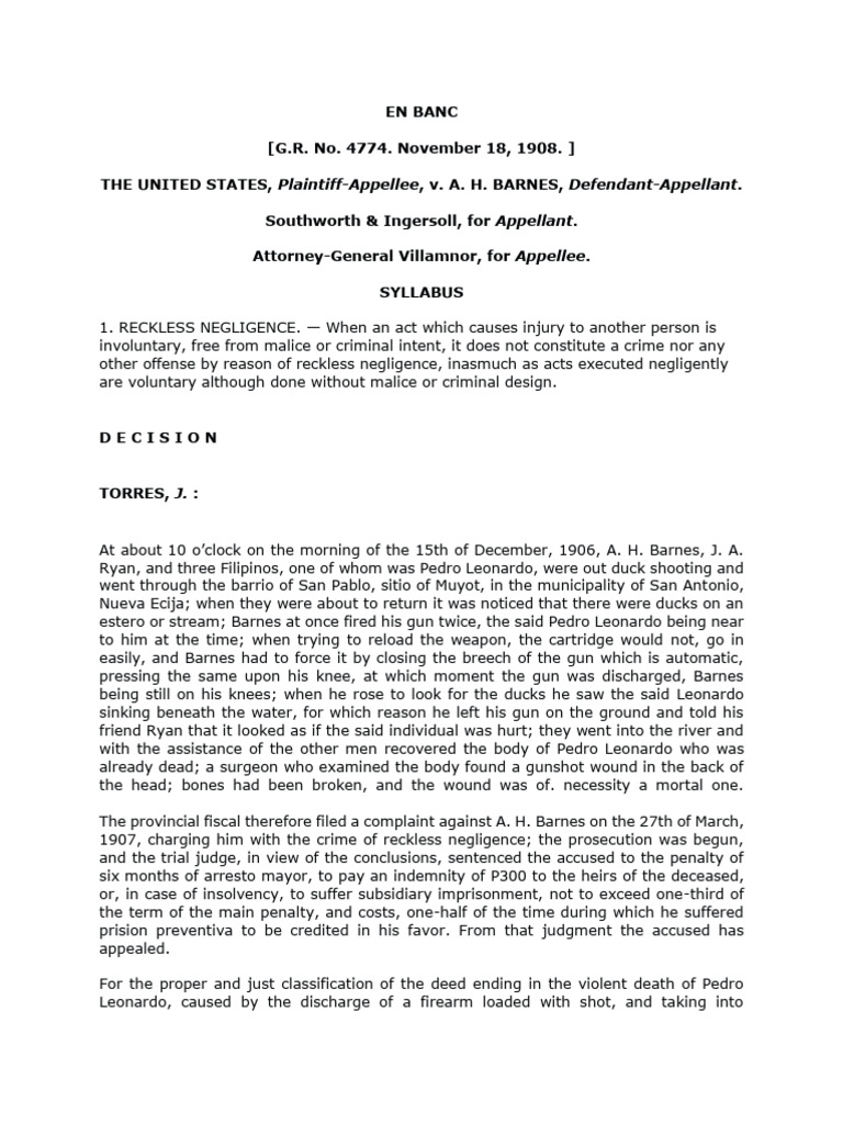 Acquittal in Reckless Negligence Case | PDF | Public Law | Common Law