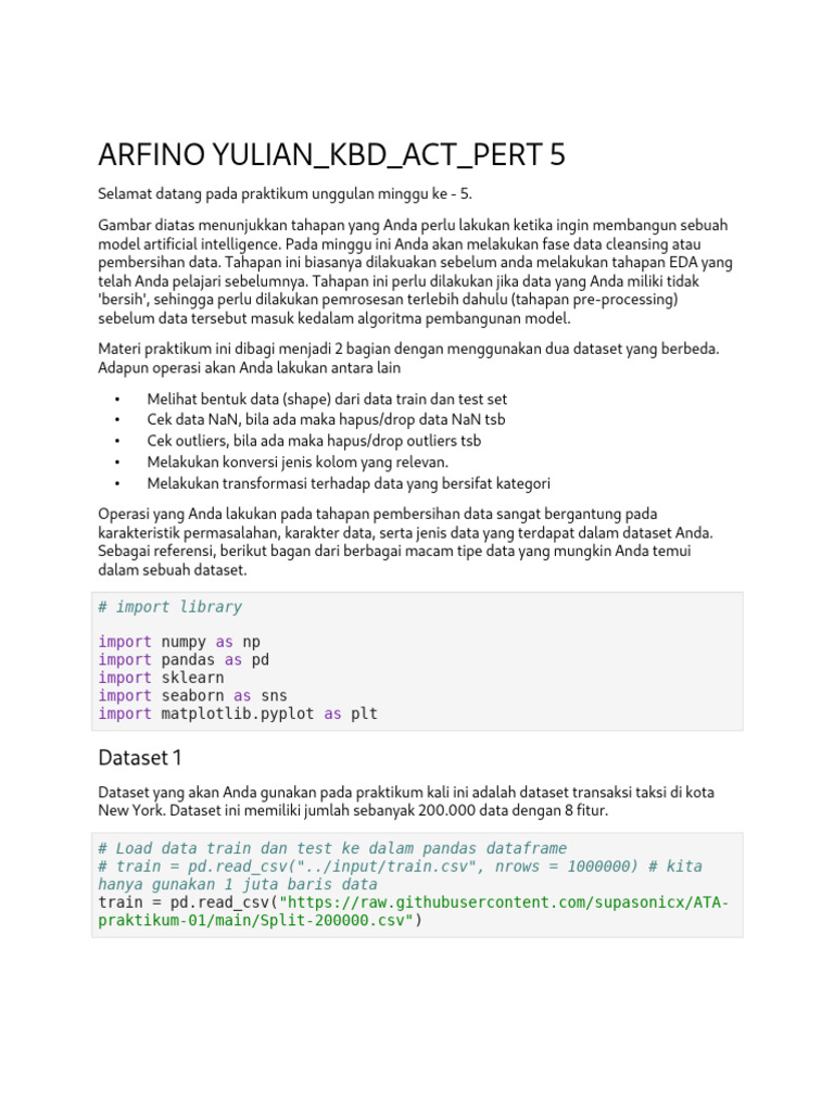 Arfino Yulian KBD Act Pert 5 | PDF | Komputer