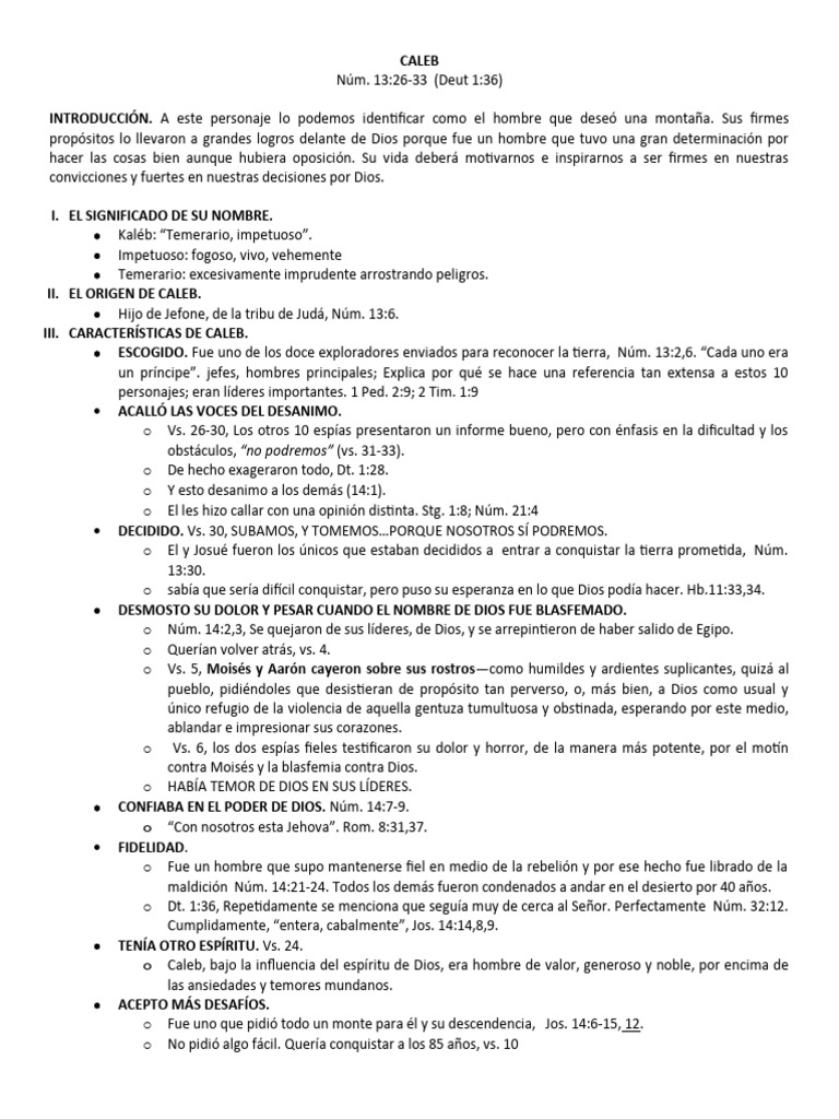 Caleb | PDF | Creencia religiosa y doctrina