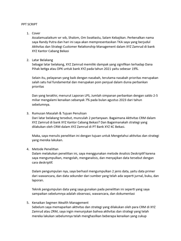 Backup of PPT SCRIPT | PDF