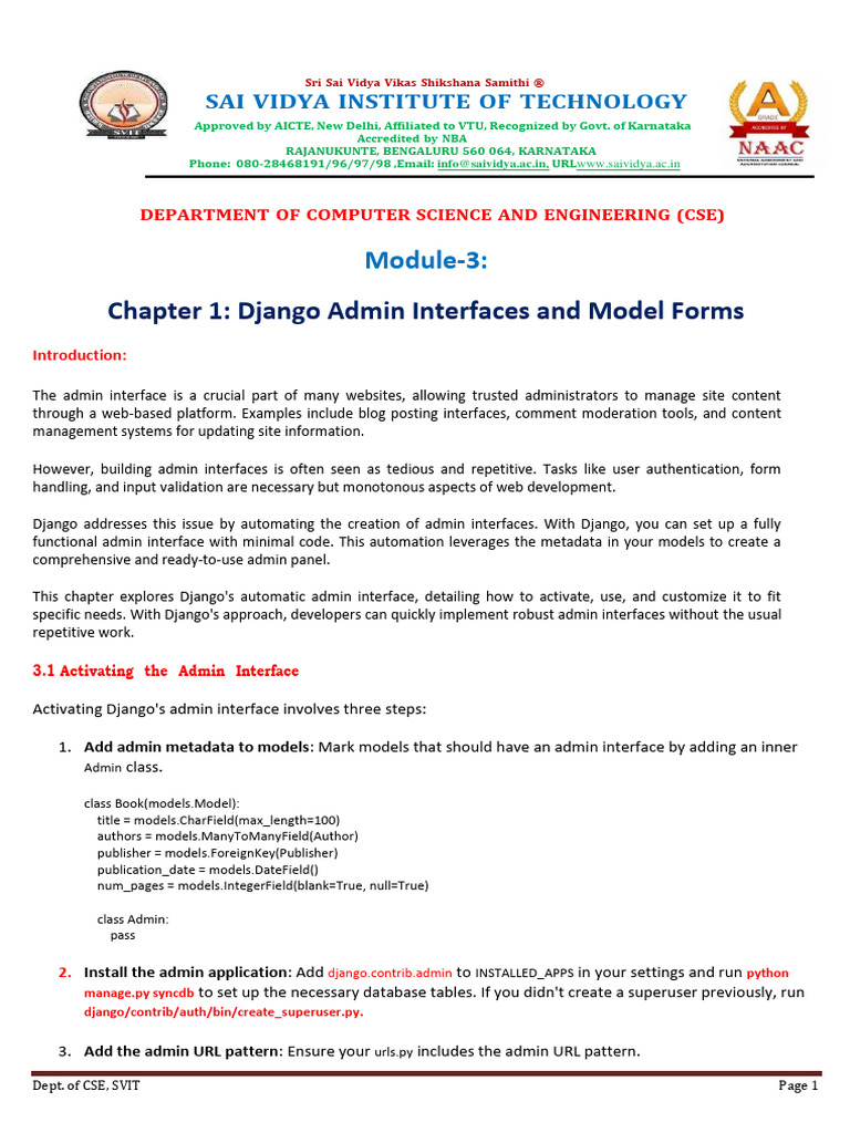 FSD Module 3 Notes | PDF | Login | Databases