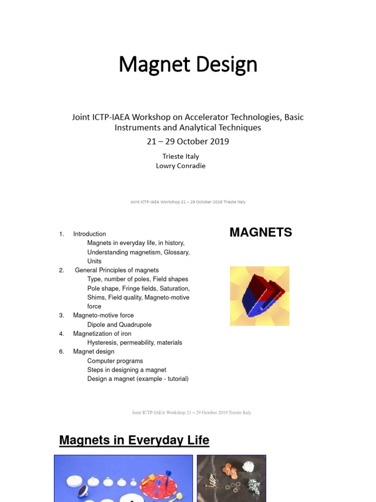 Magnet Design for Accelerator Tech | PDF | Magnetic Field | Magnet