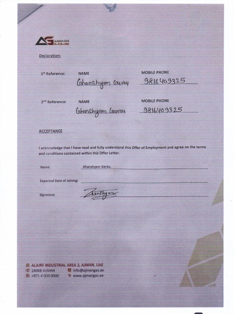 Agreement Letter Fornat | PDF