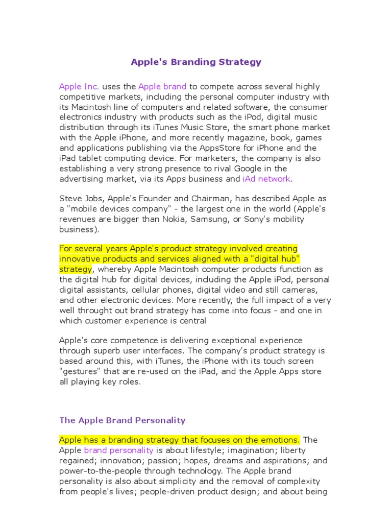 Apple Branding Strategy Overview | PDF | Apple Inc. | Macintosh