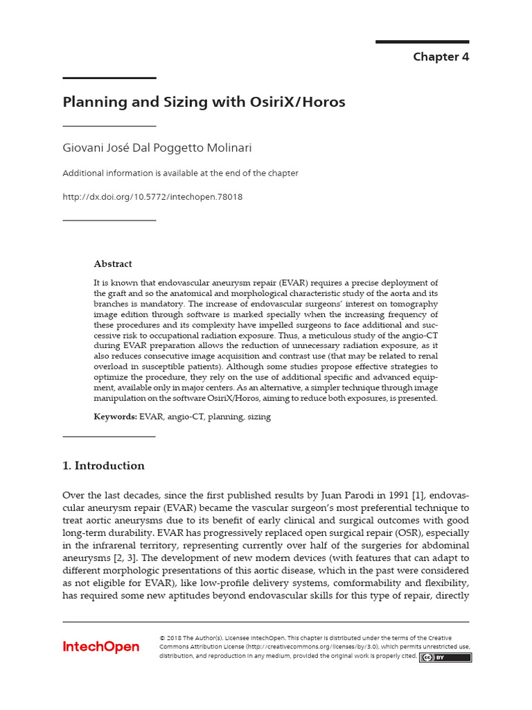 HorusAAA@intechopen 78018 | PDF | Aorta | Angiology